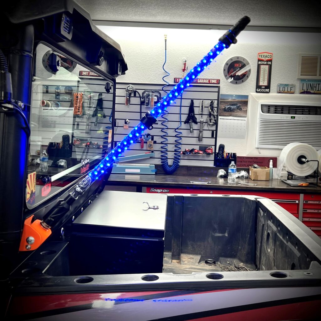 Polaris General HD Lighted Whip Mount Brackets - B's Fab UTV