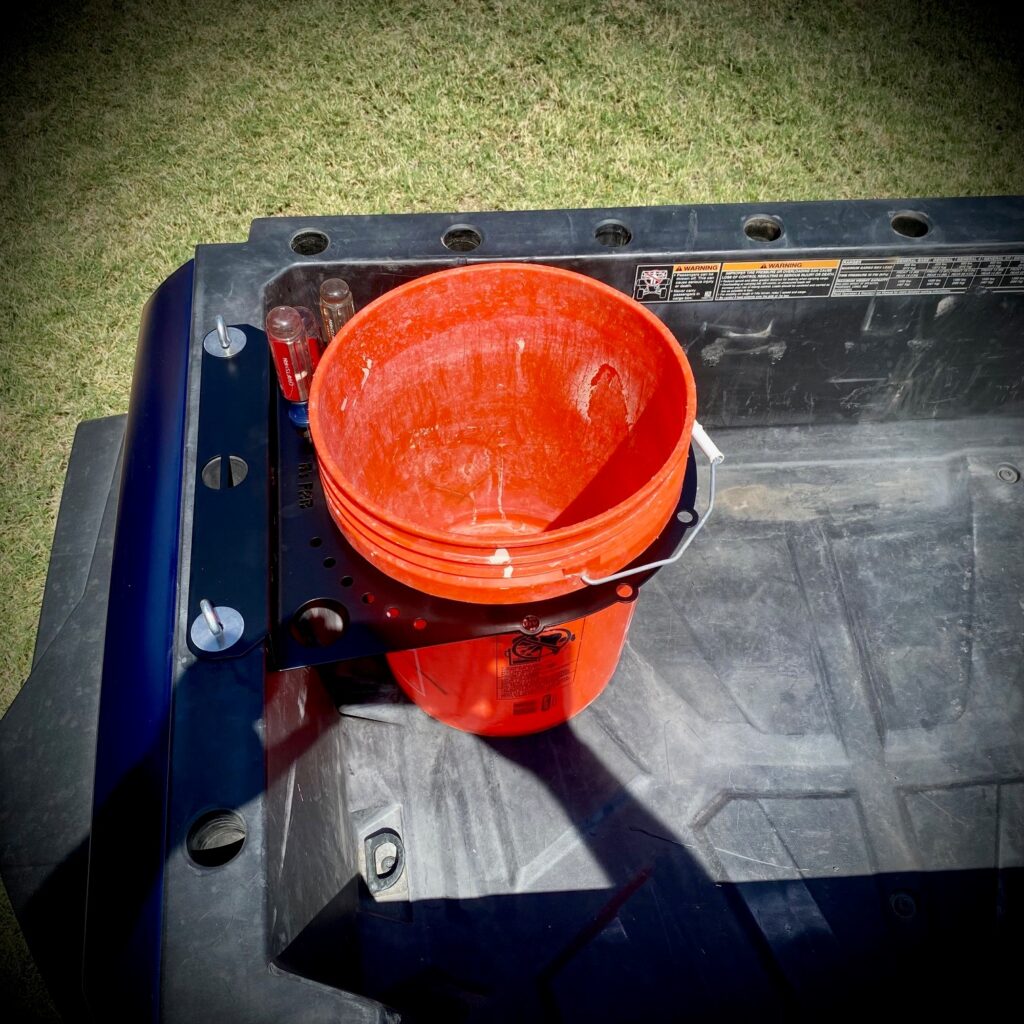 B’s FAB – Lock and Ride 5gal Bucket Holder - B's Fab UTV