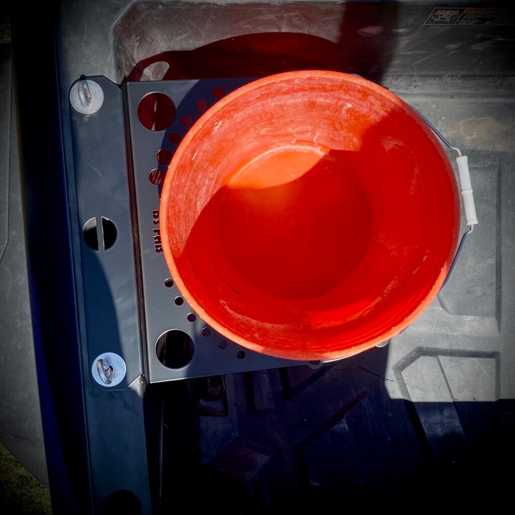 B’s FAB – Lock and Ride 5gal Bucket Holder - B's Fab UTV