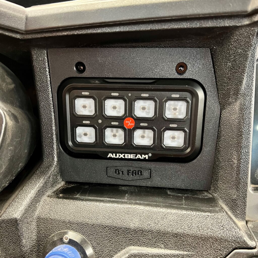 Polaris General Auxbeam 8 gang Switch Panel Mount - B's Fab UTV